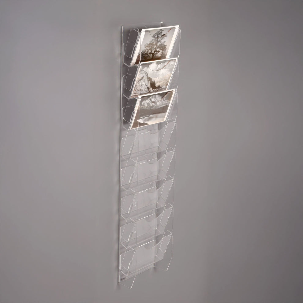 Horizontal Wall Mounted Postcard Ladder with 8 Pockets (8523) – Clear ...