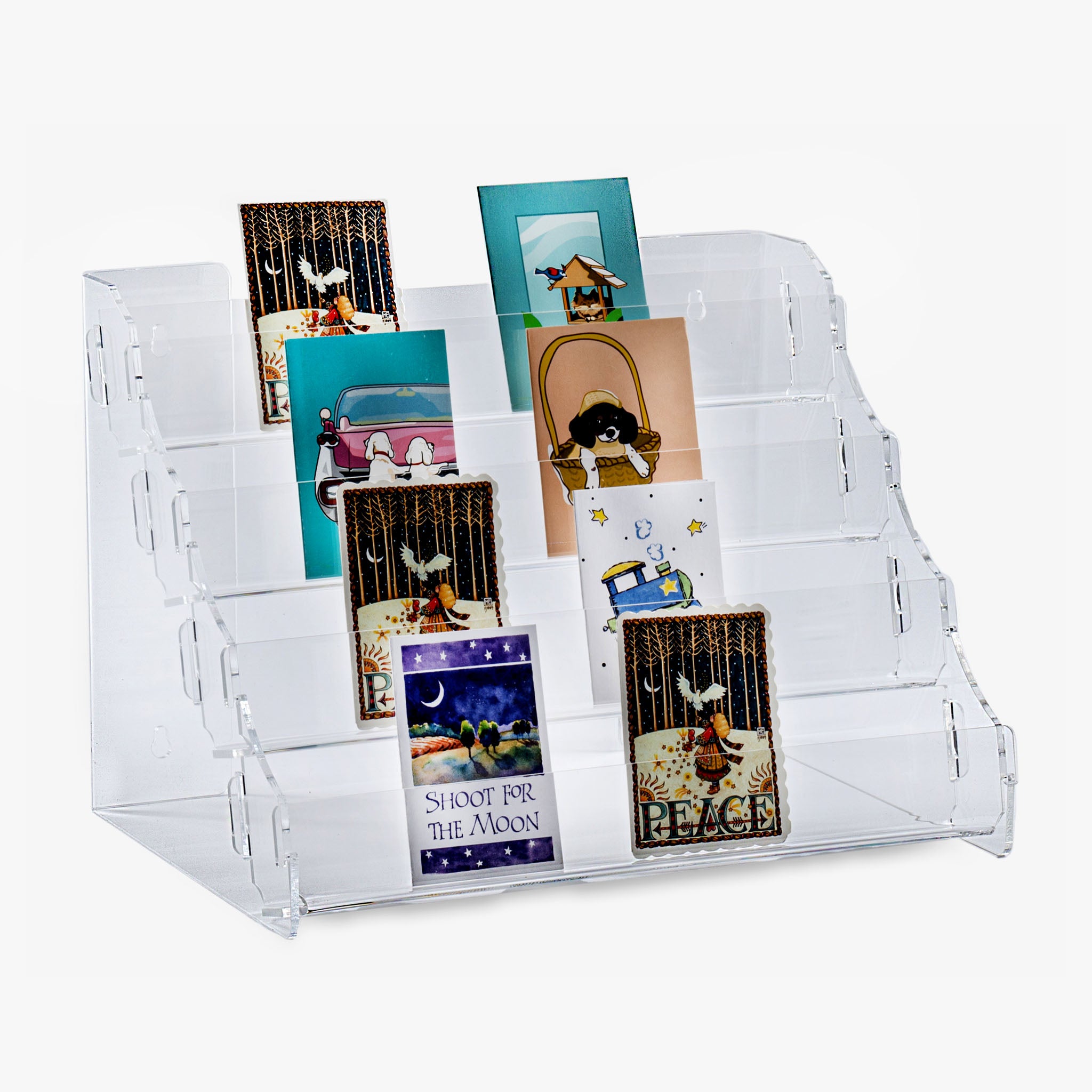 Four Tier Gift Enclosure Countertop Rack (8907) – Clear Solutions