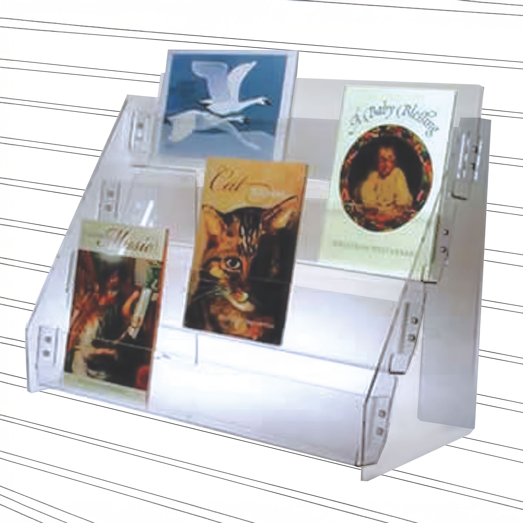 Four Tier Book/Calendar Rack for Slatwall or Countertop (8967SW ...
